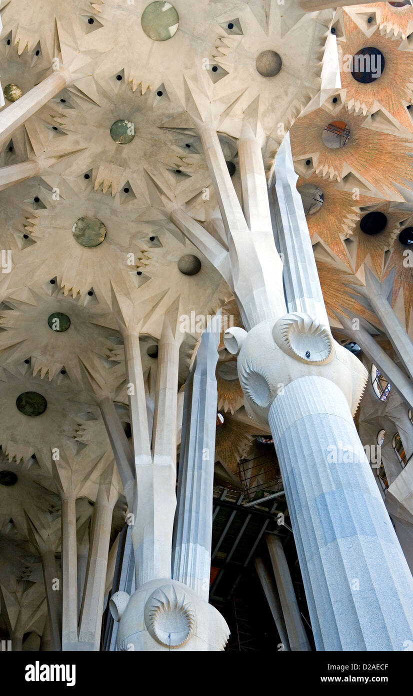 Spain, Barcelona, La Sagrada Familia of the architect Gaudì Stock Photo ...