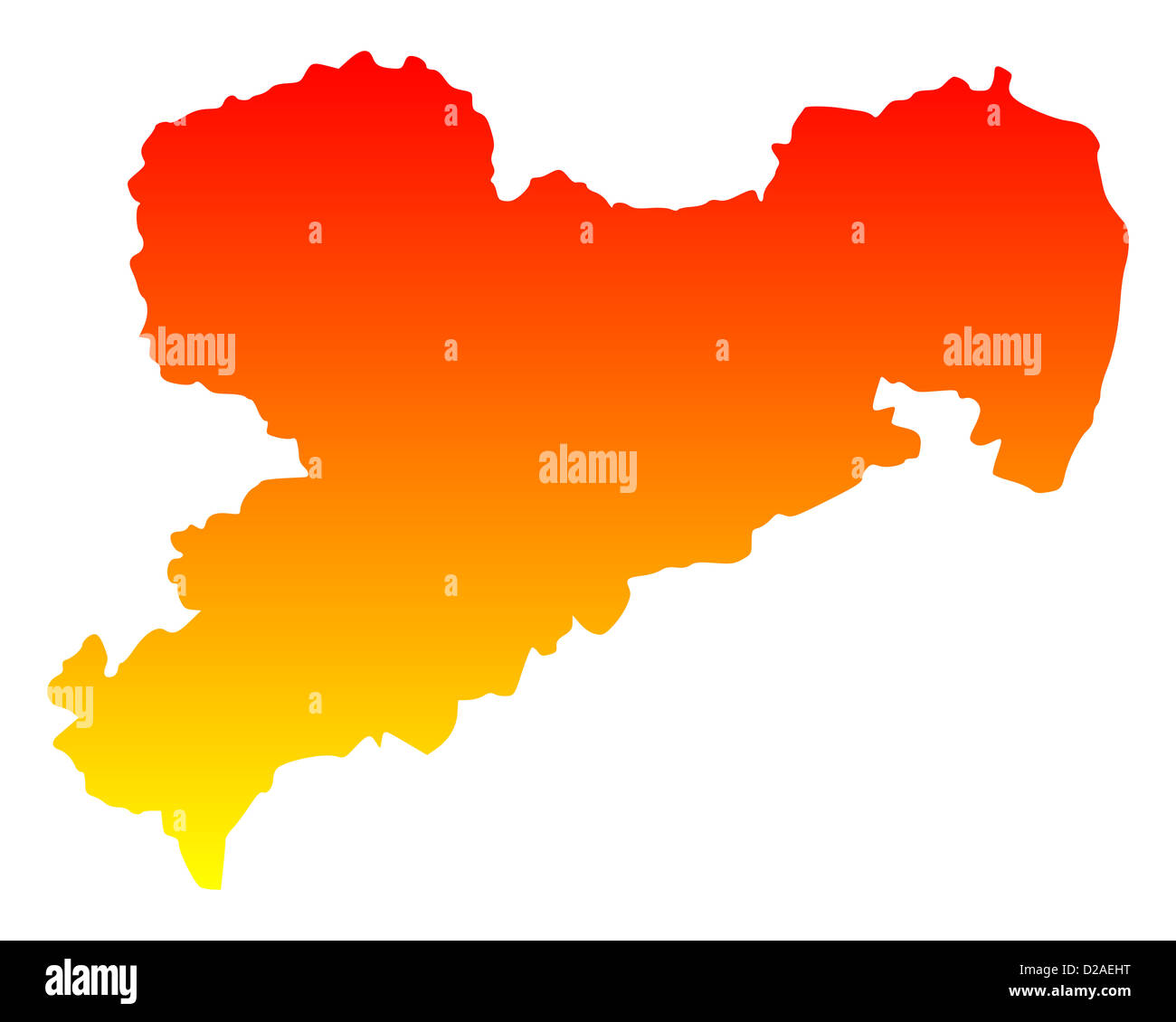 Map of Saxony Stock Photo - Alamy