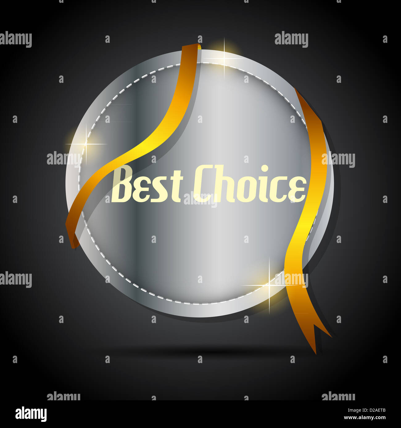 Vector best choice label with red ribbon Stock Photo - Alamy