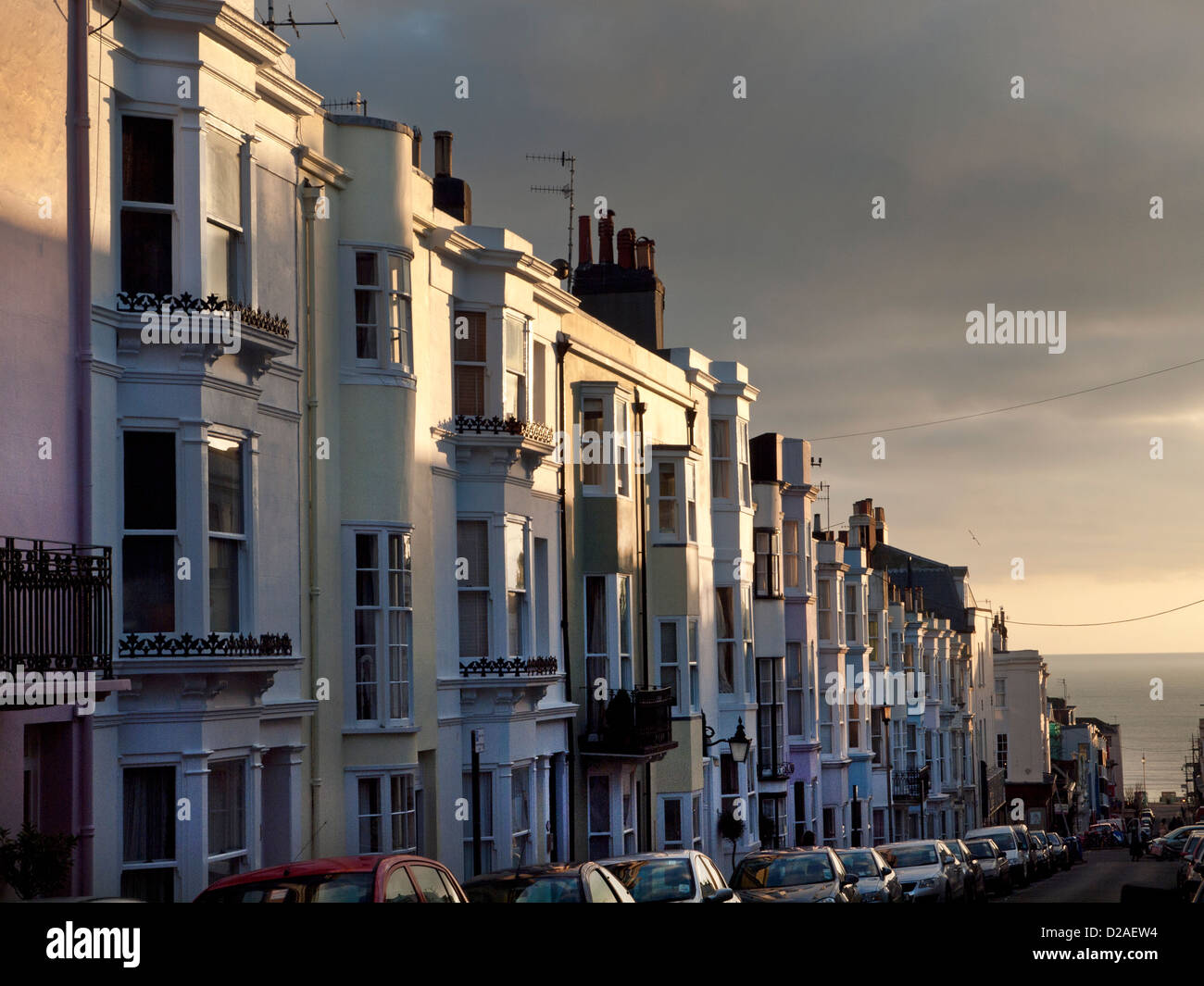A residential street in central Brighton, England Stock Photo - Alamy