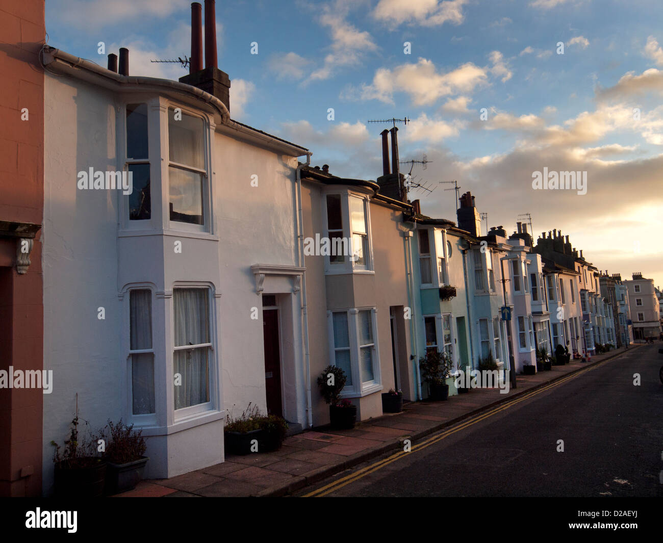 A residential street in central Brighton, England Stock Photo - Alamy
