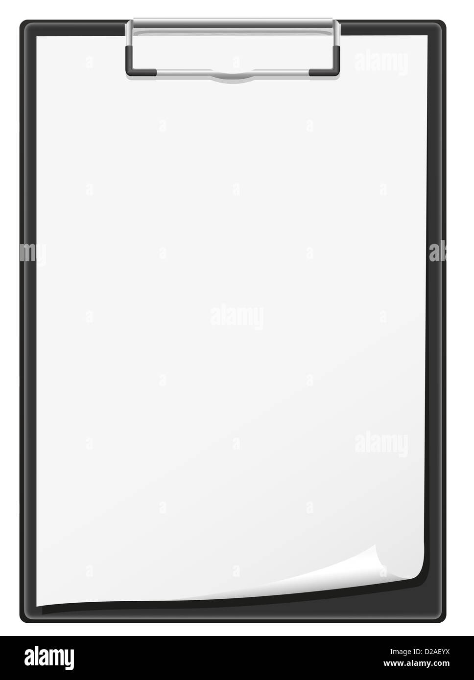 clipboard and blank sheet of paper illustration isolated on white ...