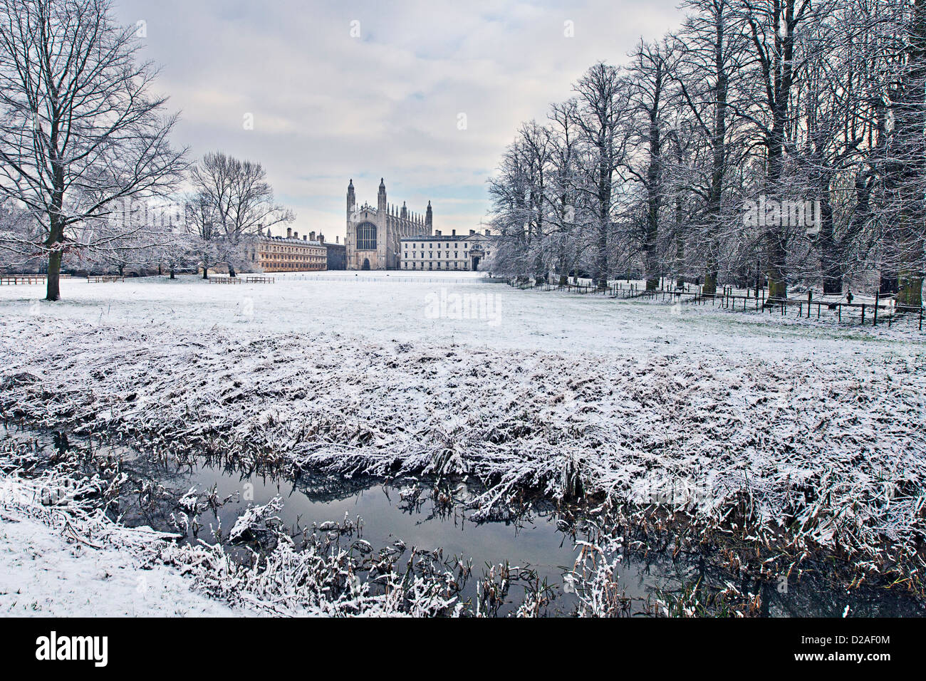 Kings College, Cambridge in the Snow Stock Photo - Alamy