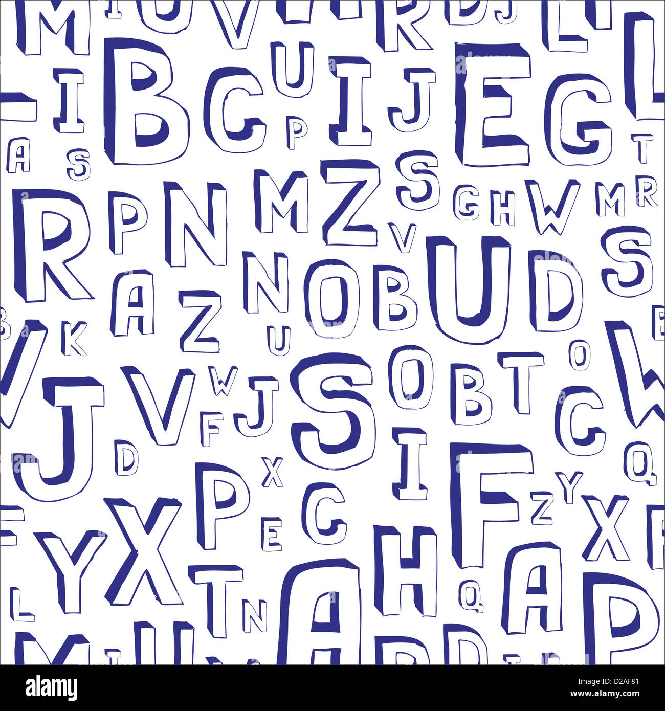Seamless Alphabet School Pattern Stock Photo - Alamy