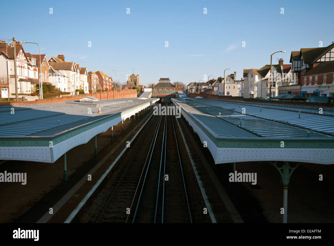 Empty Platforms at Bexhill On Sea Railway Station East Sussex UK Stock ...