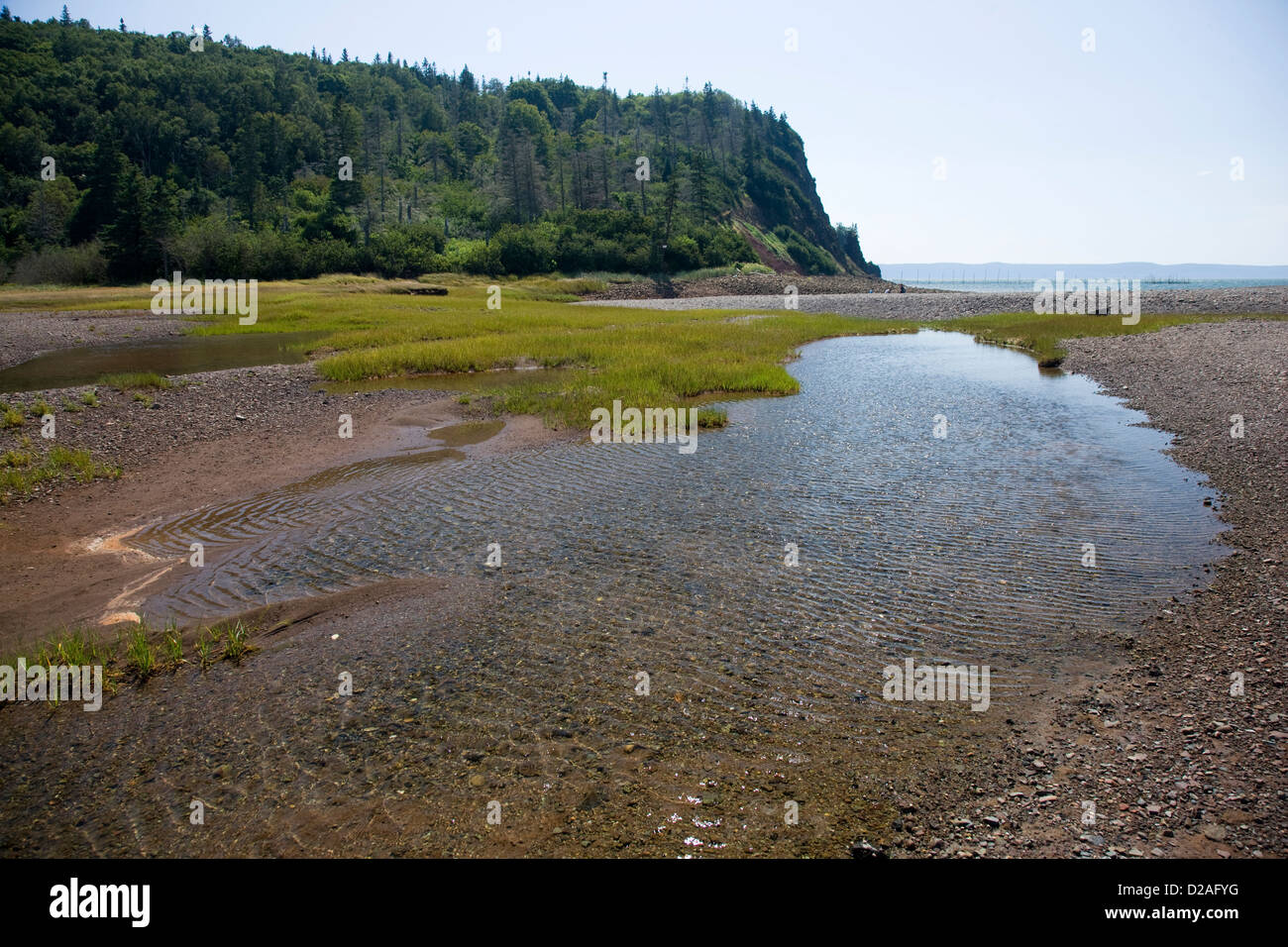 The beach and sea of Partridge Island near Parrsboro, Nova Scotia Stock ...