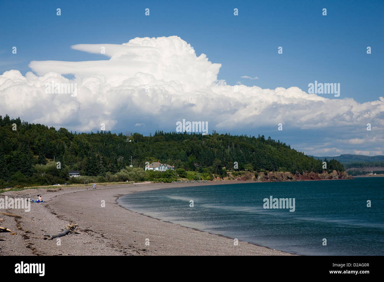 The beach in front of the Ottawa House Museum, Partridge Island, Nova ...