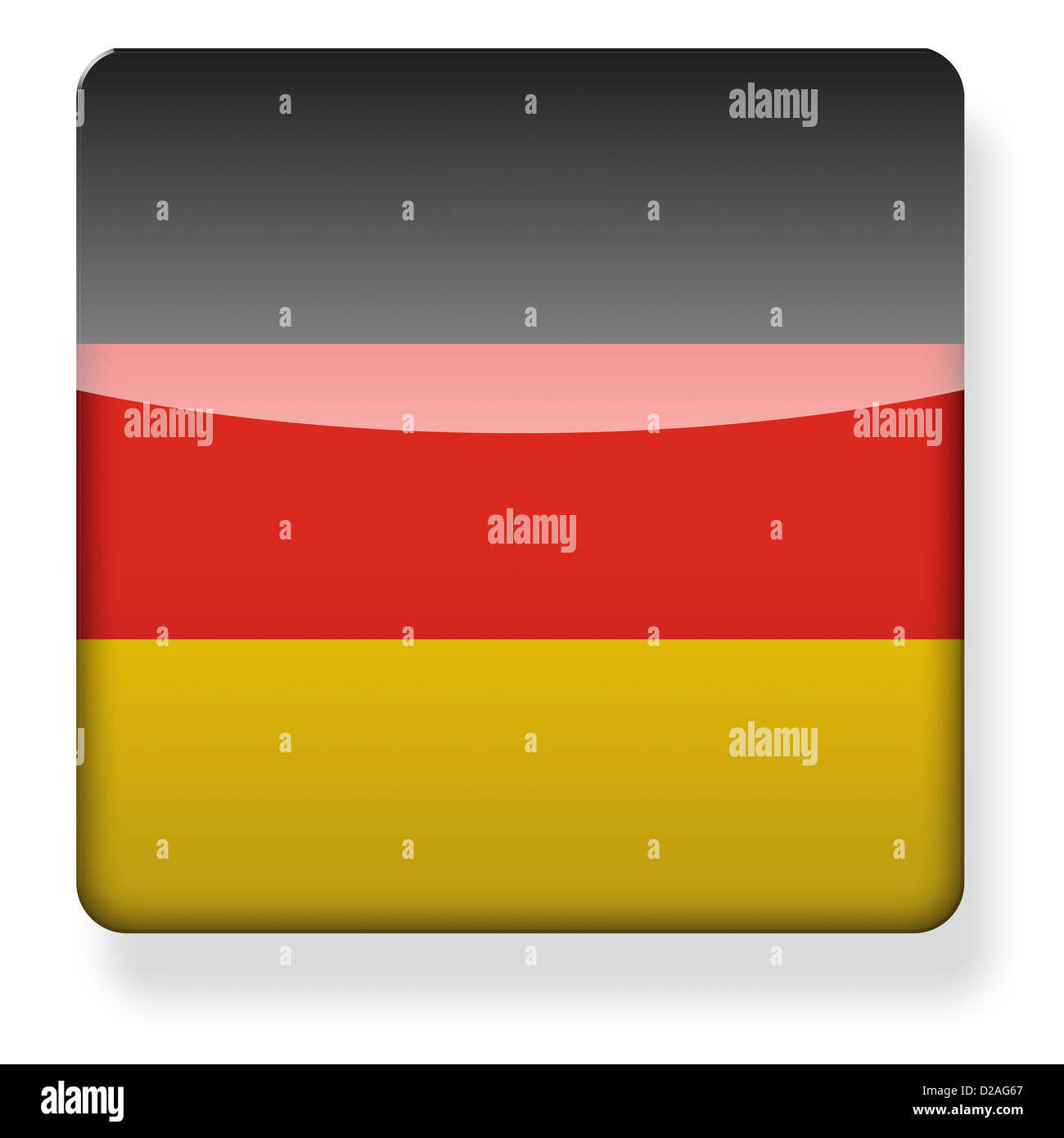 Germany flag as an app icon. Clipping path included Stock Photo - Alamy
