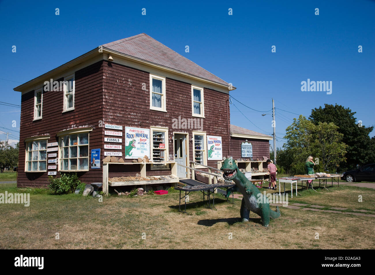 The Parrsboro Rock and Mineral shop owned by Eldon George Stock Photo ...