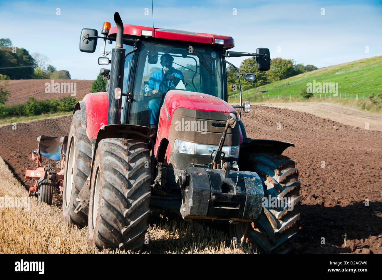 Tractor ploughing in scotland hi-res stock photography and images - Alamy