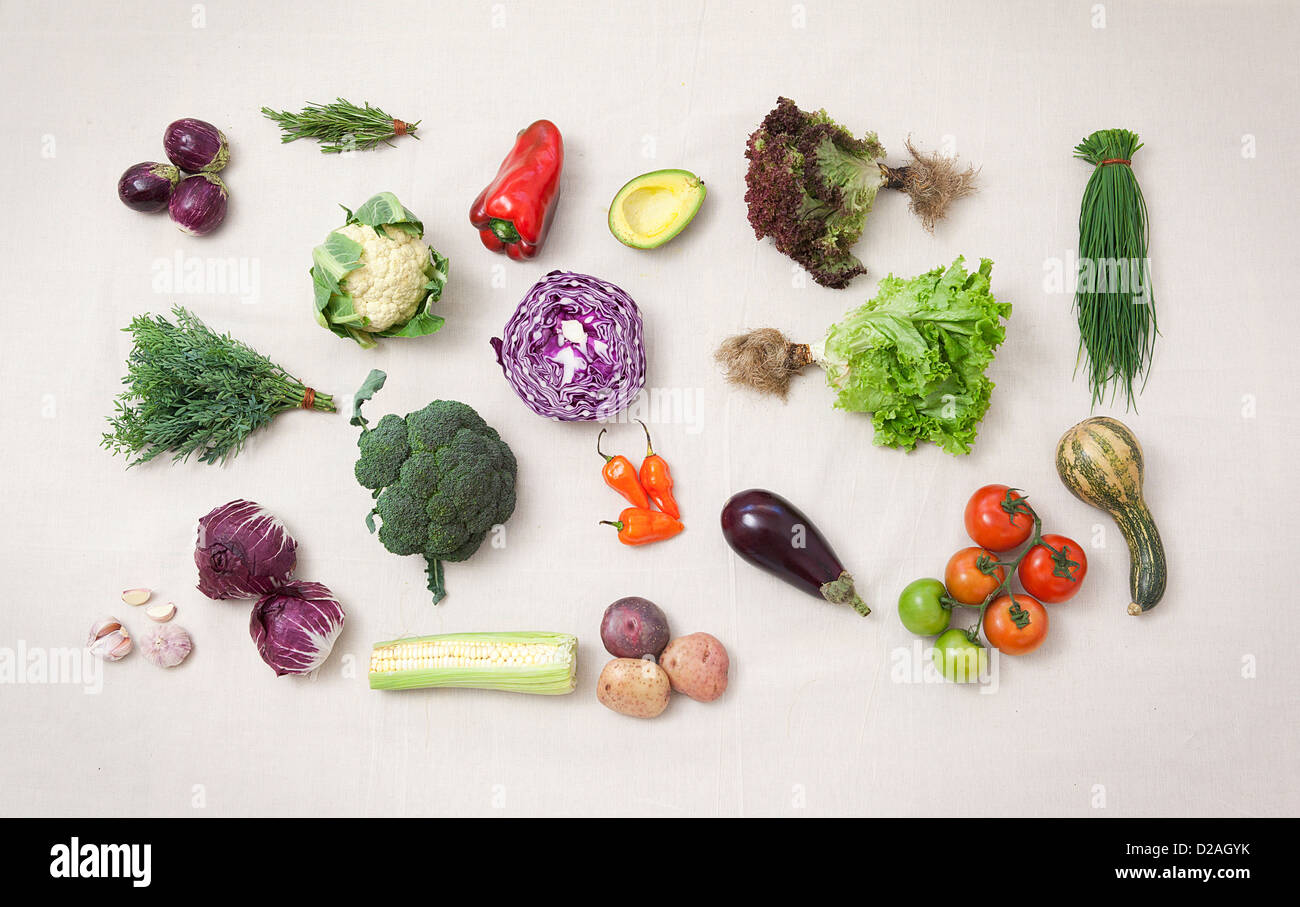 Vegetables arranged on counter hi-res stock photography and images - Alamy