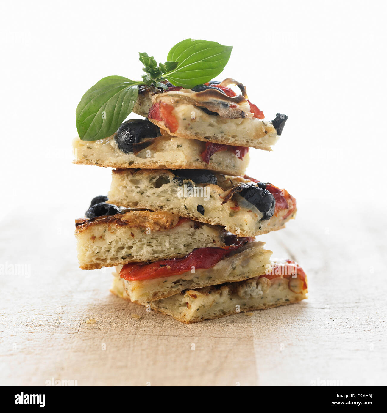 Stack of flatbread pizzas Stock Photo - Alamy