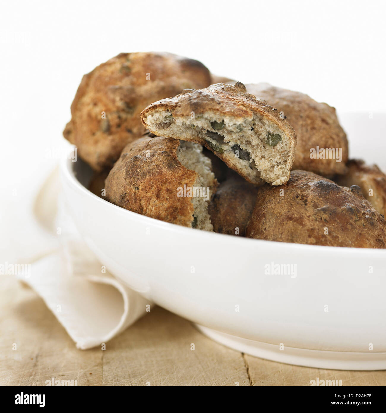 Bowl of bread rolls Stock Photo - Alamy