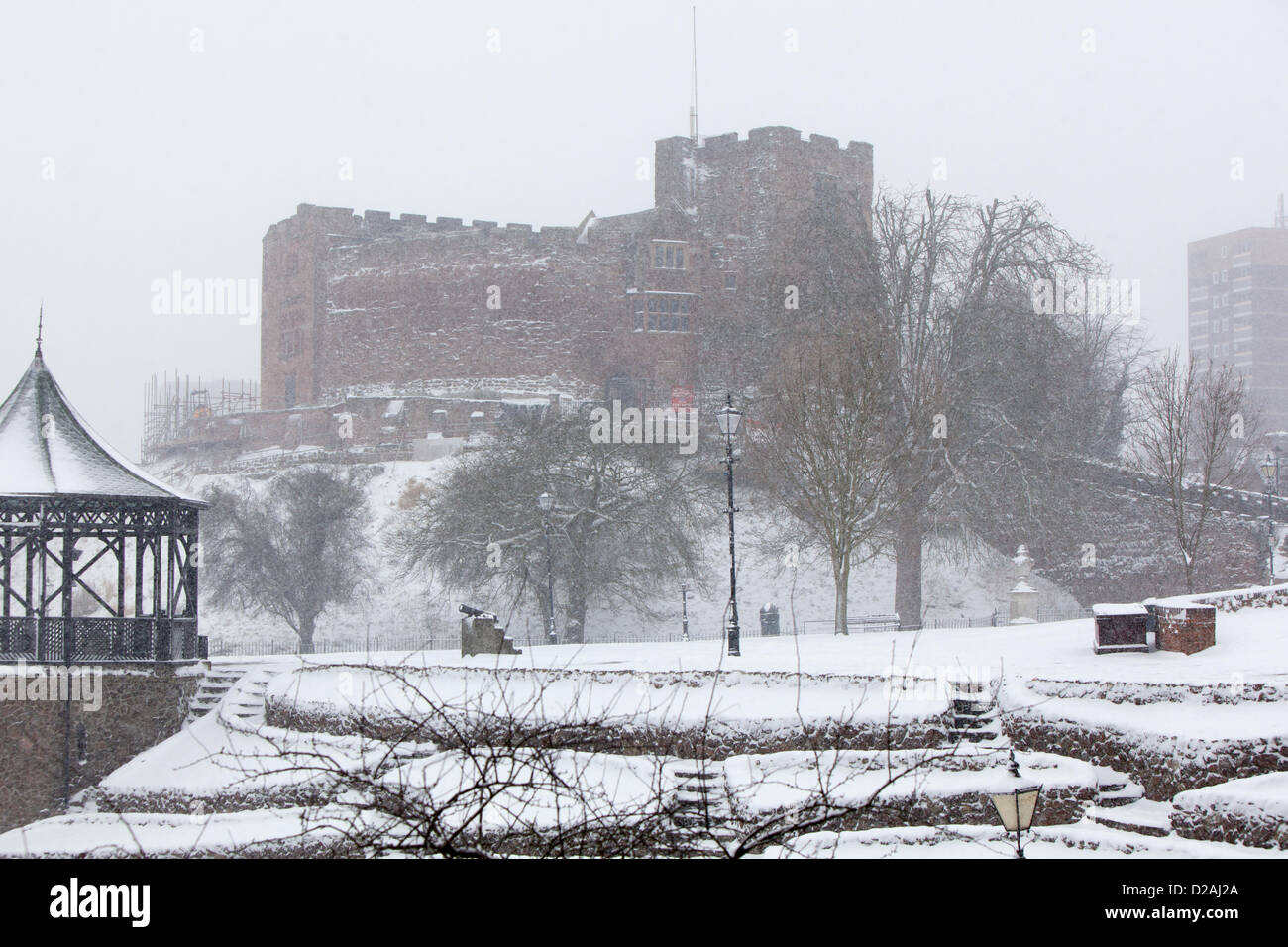 Tamworth castle snow hi-res stock photography and images - Alamy