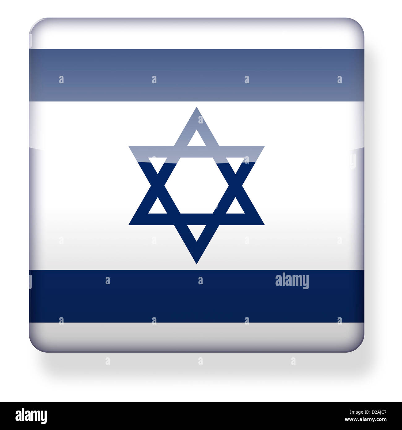 Israel flag as an app icon. Clipping path included Stock Photo - Alamy