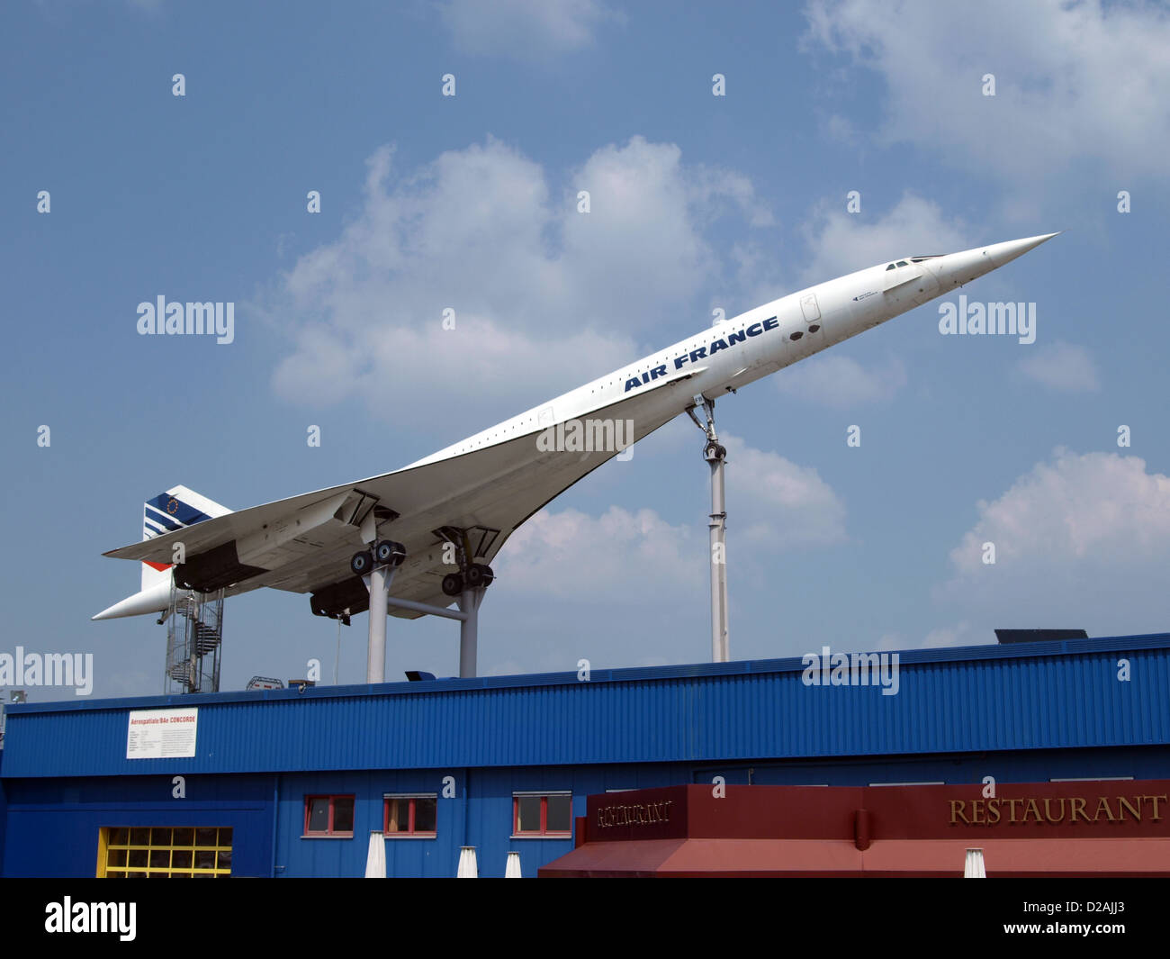 The Concorde, a supersonic passenger jet, is displayed at the Sinsheim ...