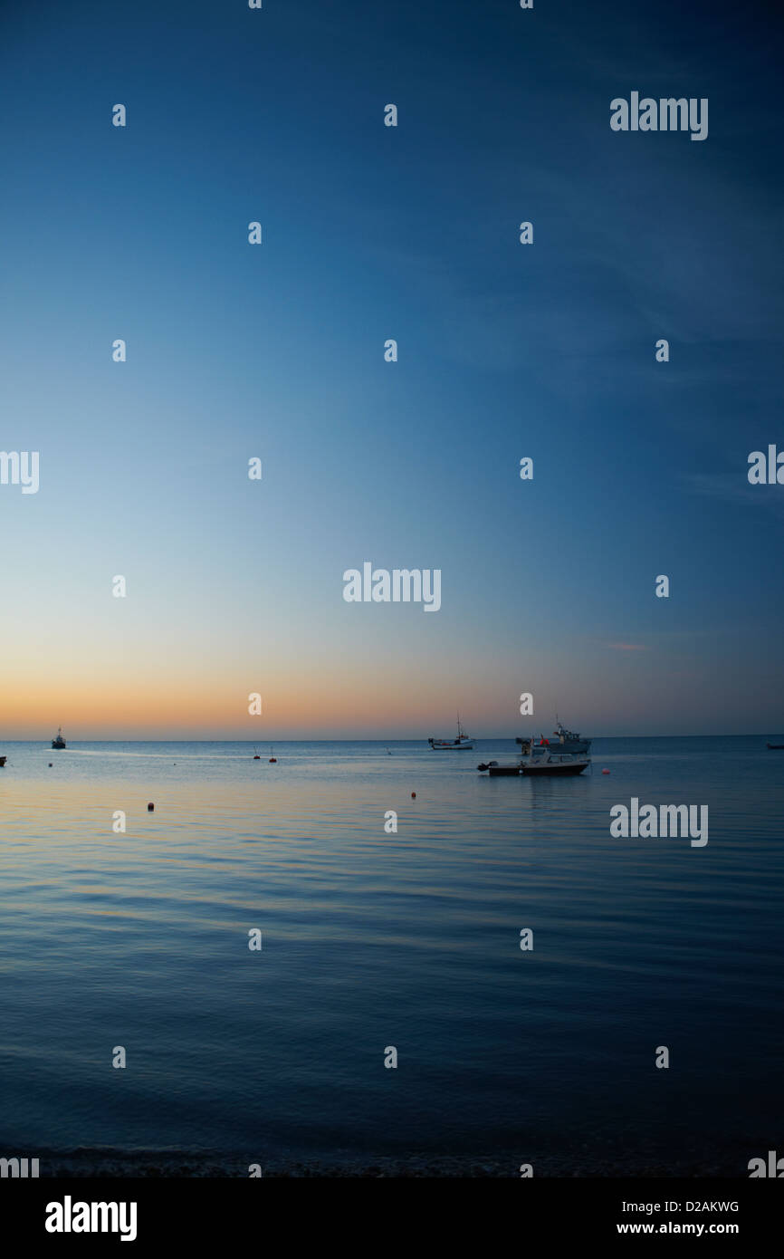 Sailing boat sea sky sunrise night hi-res stock photography and images ...