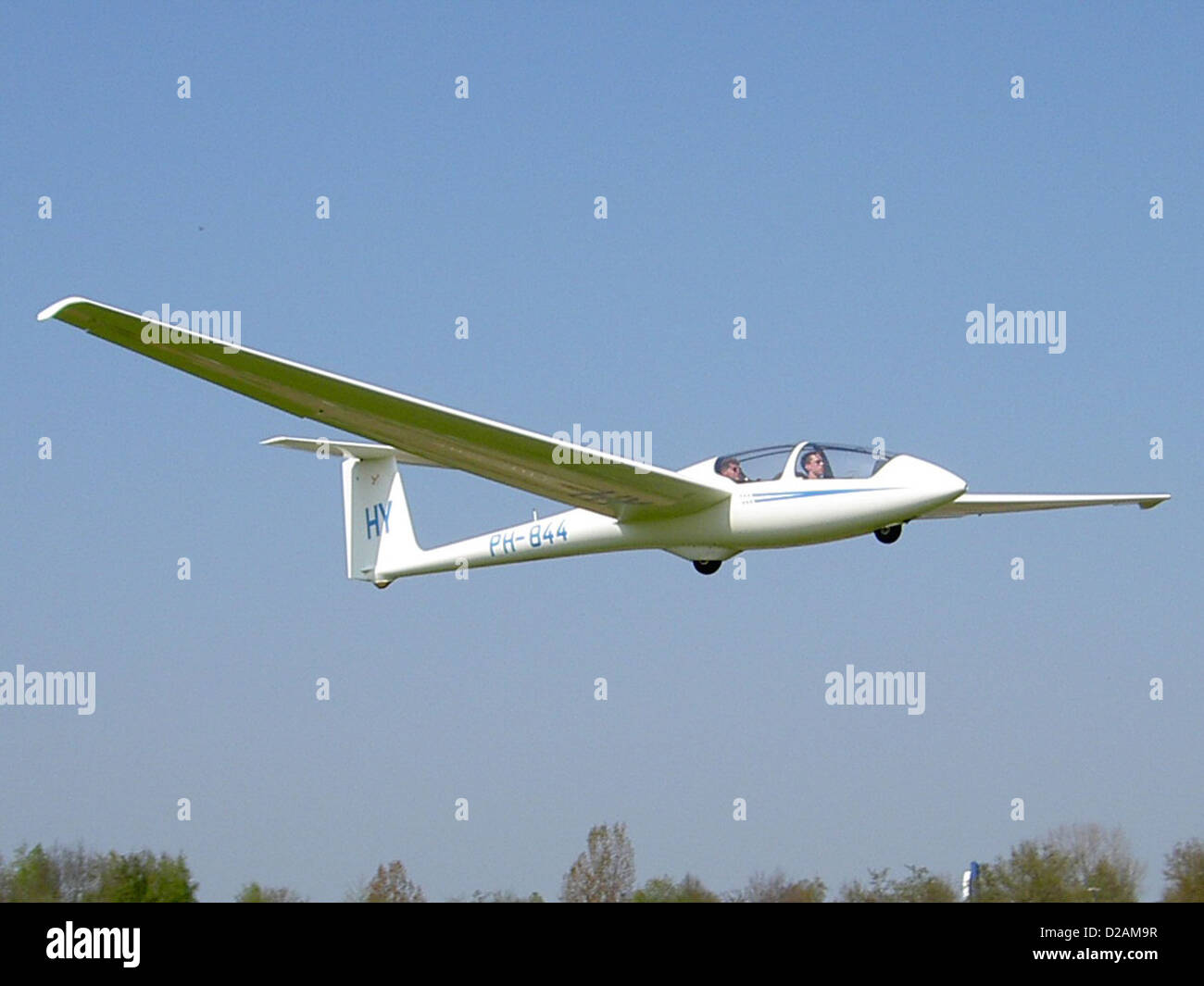 The Schleicher ASK 21, registration PH-844, is a two-seat glider seen ...