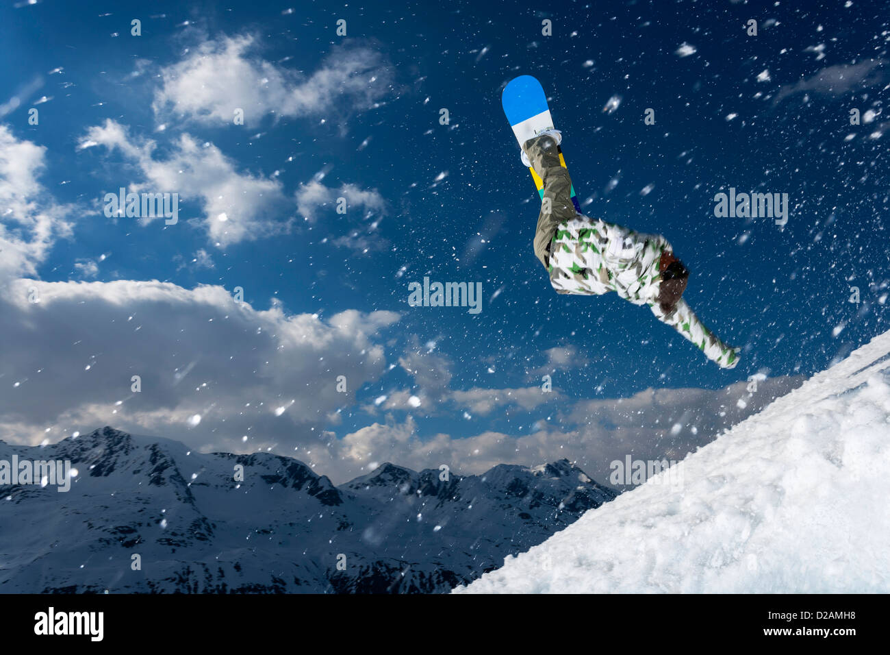 Snowboarder enjoying view from mountain hi-res stock photography and ...