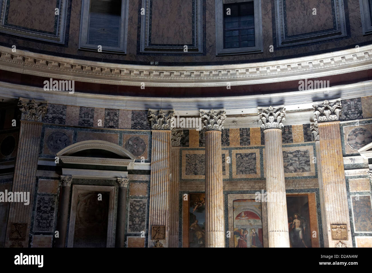 Interior of the Pantheon, Rome, Italy Stock Photo - Alamy
