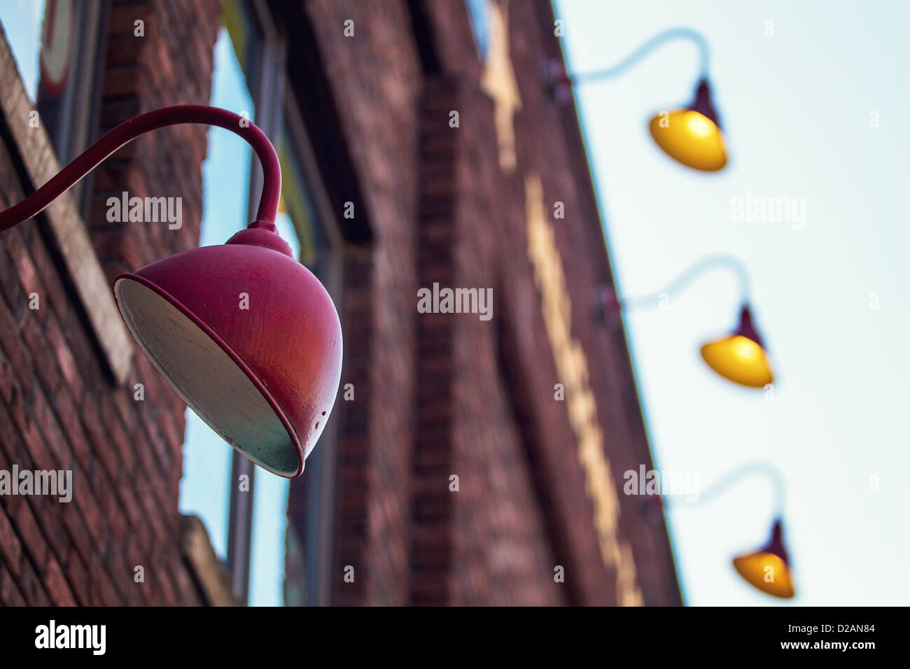 Red street lamps hi-res stock photography and images - Alamy