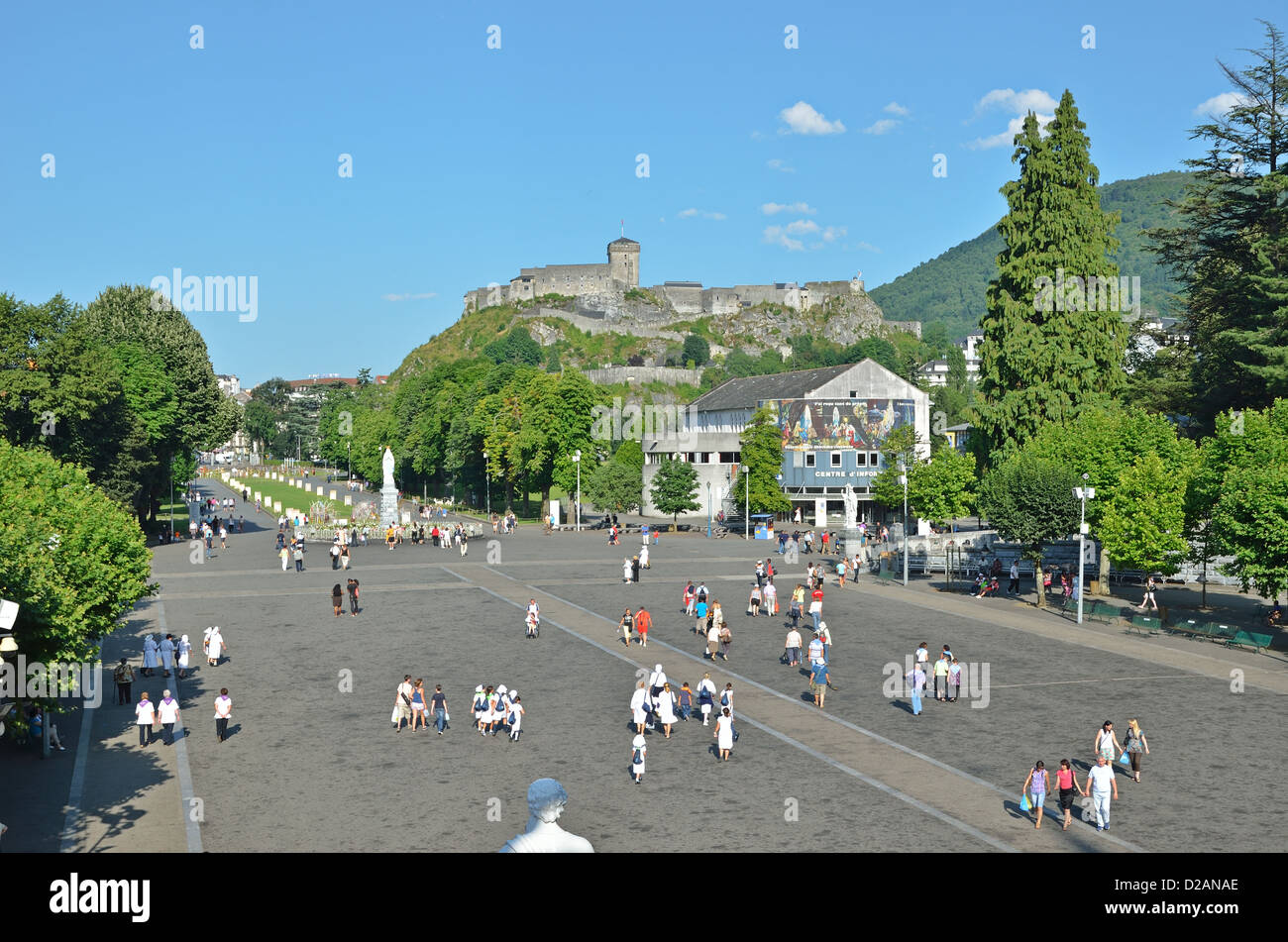 Rosary square in Lourdes Stock Photo - Alamy