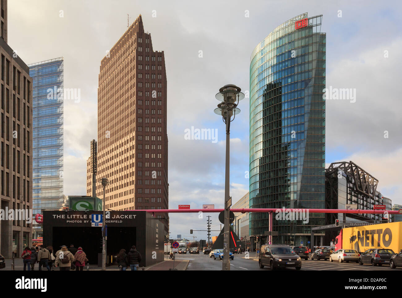 Modern skyscrapers and DB building in front of Sony Centre in former ...