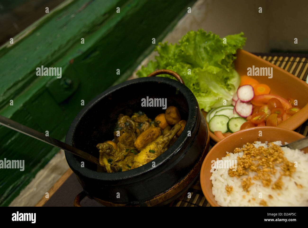 "Frango caipira goiano com pequi", "Chicken with pequi", a dish Stock ...