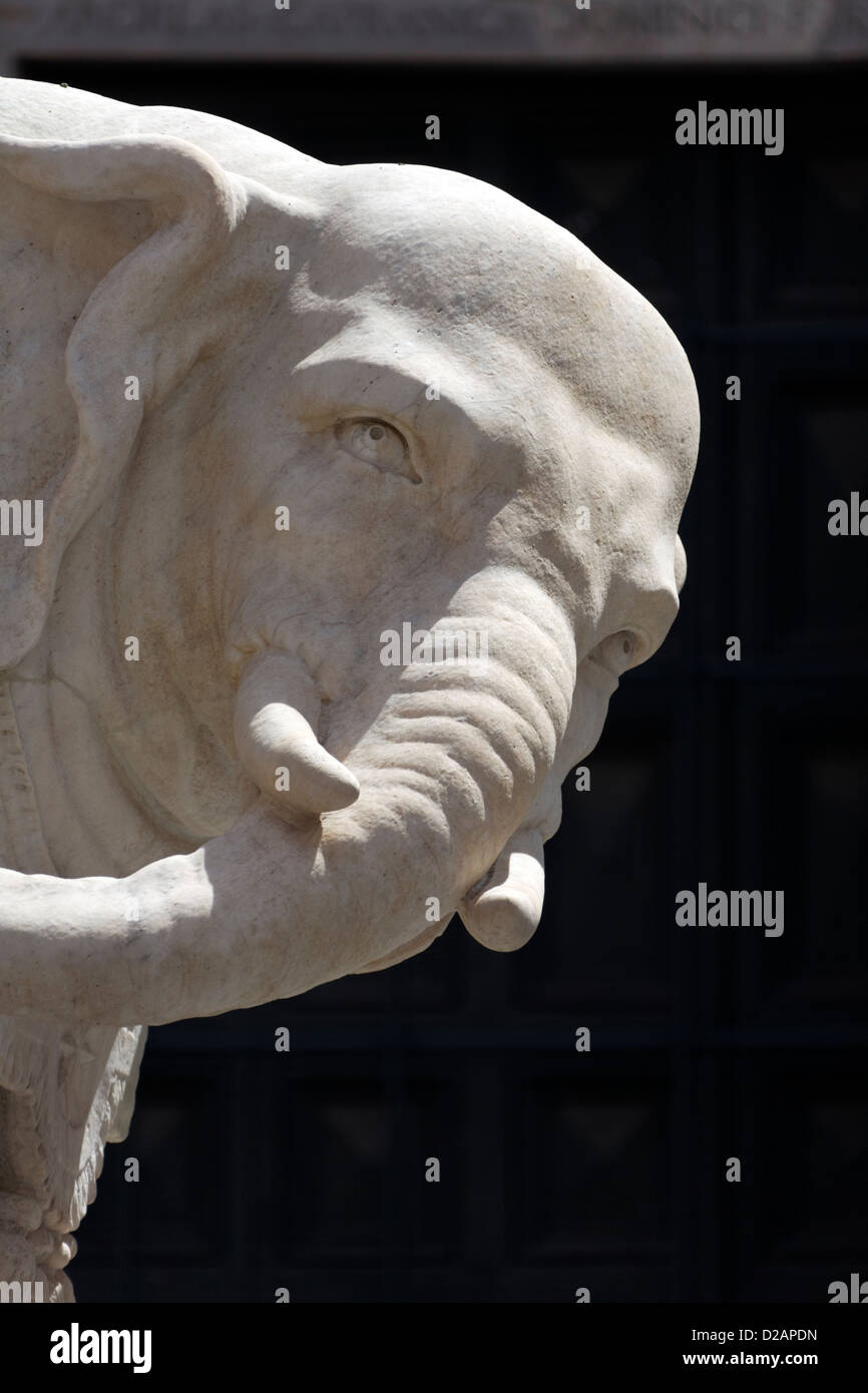 Berninis elephant statue in the Piazza della Minerva, Rome, Italy Stock ...