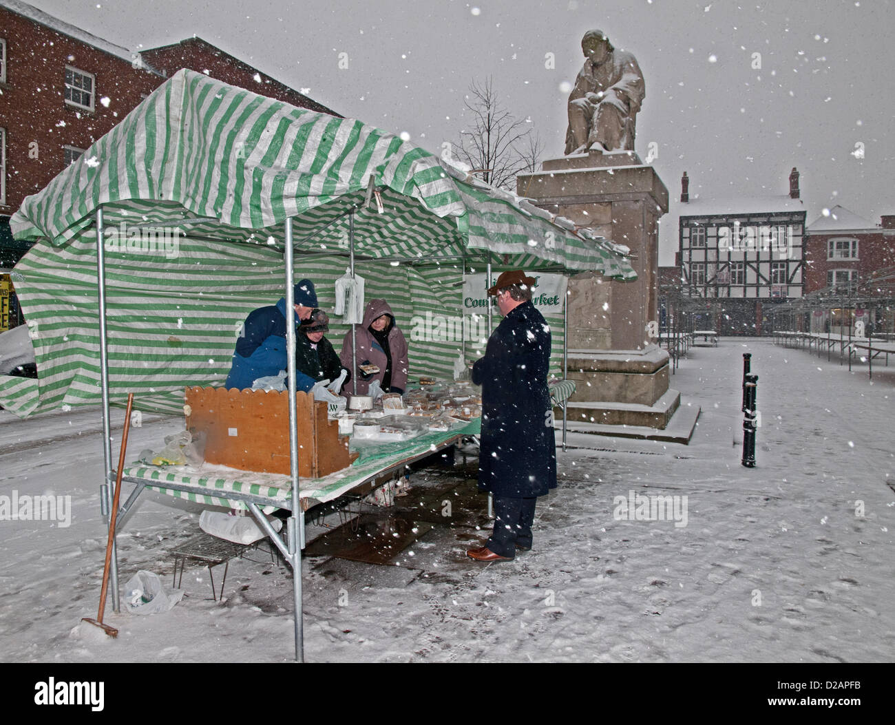 Only one stall opened on Lichfield Market on Friday 18th January 2013 ...