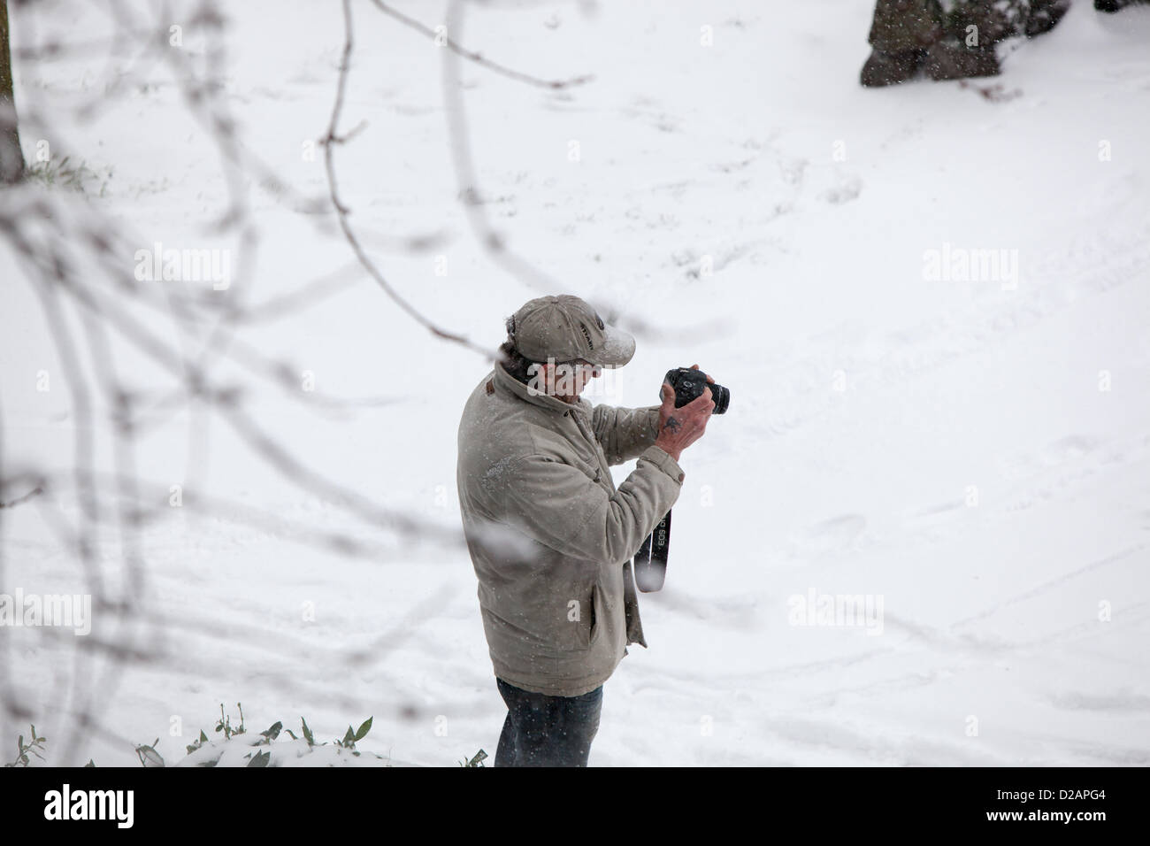 The snowy weather always brings out us photographers Stock Photo - Alamy