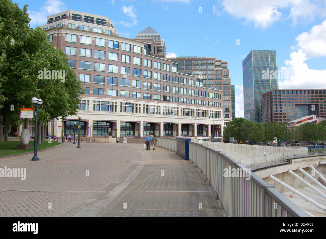 Waterfront at Westferry Circus, Canary Wharf in London, England Stock ...