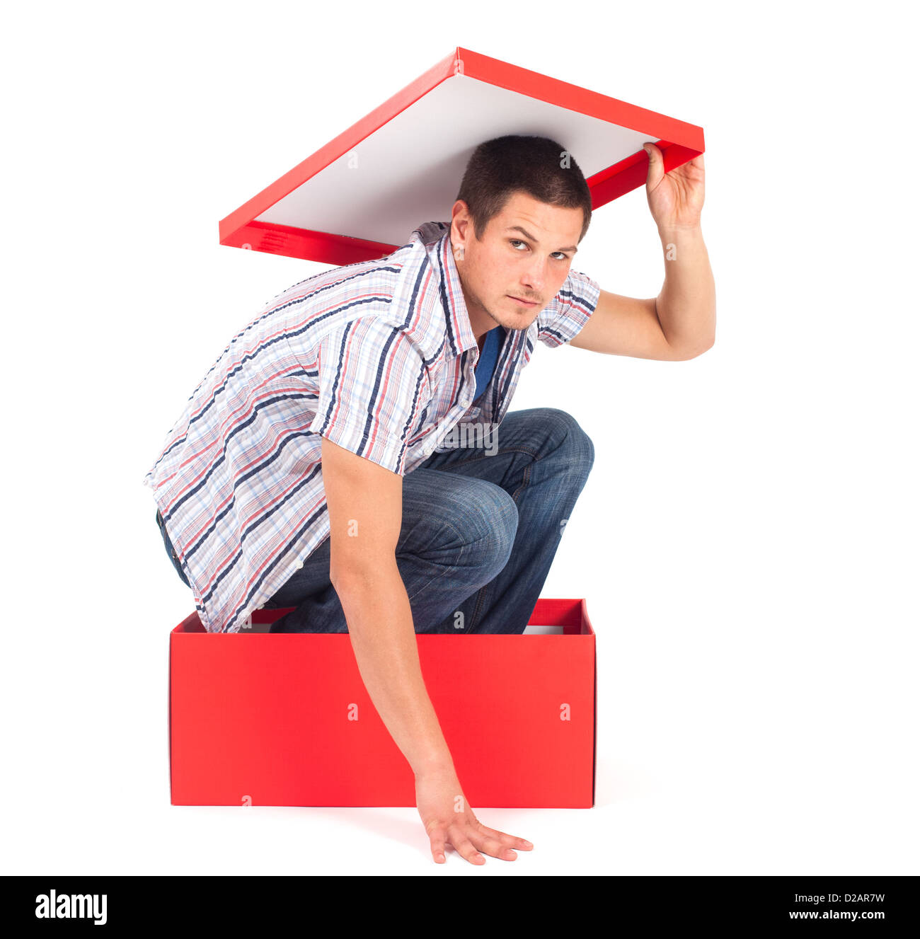 Person stuck in box hi-res stock photography and images - Alamy