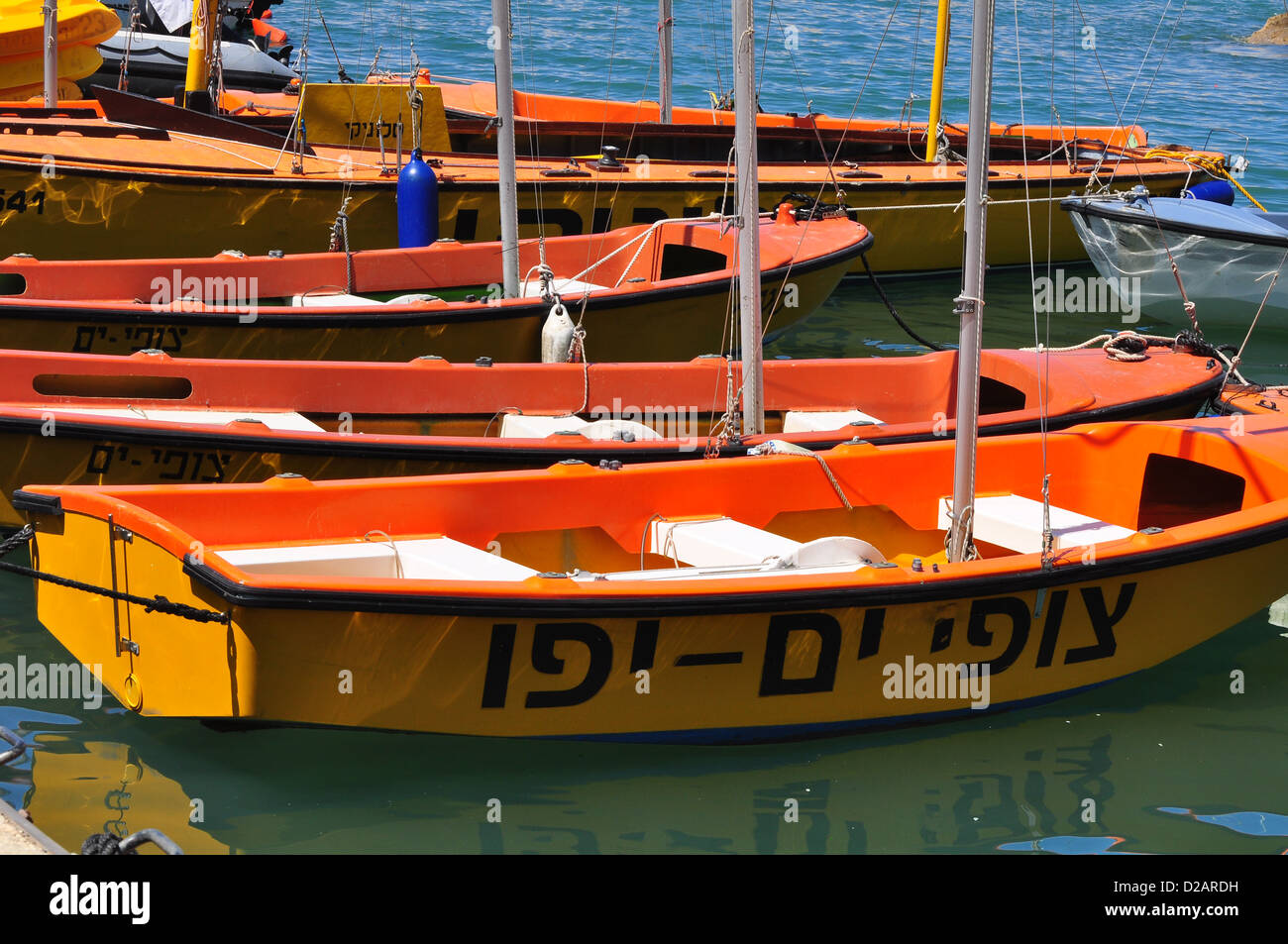 Boats in old Jaffa port. Israel Stock Photo - Alamy
