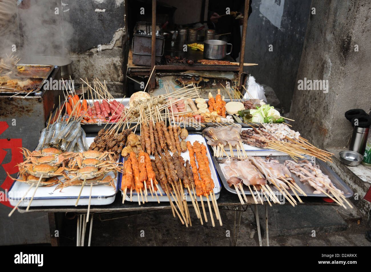 street food snacks Stock Photo - Alamy