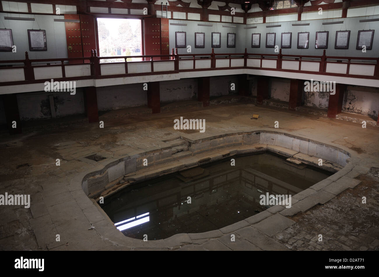 Lianhua pond, athing pool at Huaqing Imperial hot springs Stock Photo ...