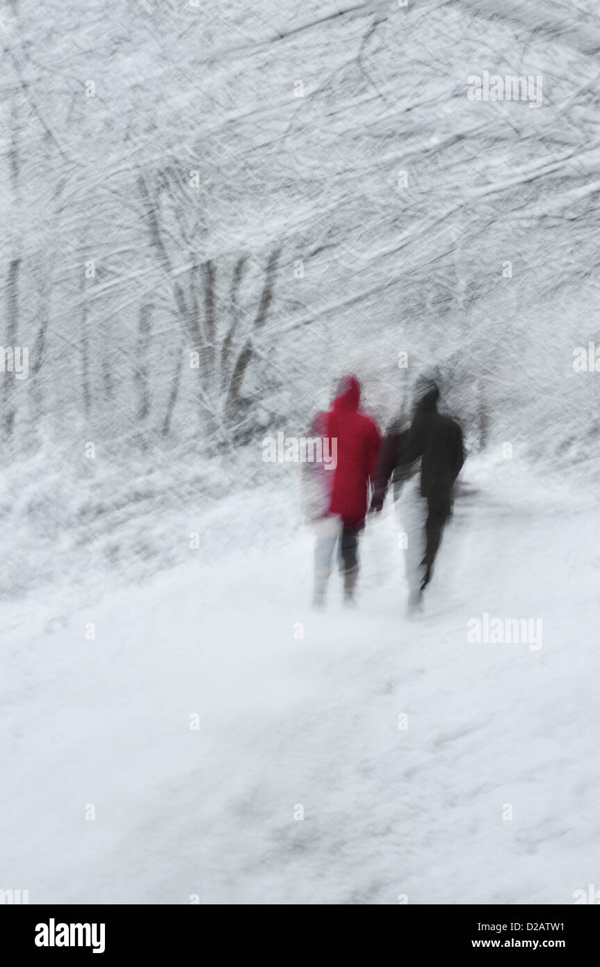 Snow - Reading, Berkshire, United Kingdom. 18.01.2013 Impression ...