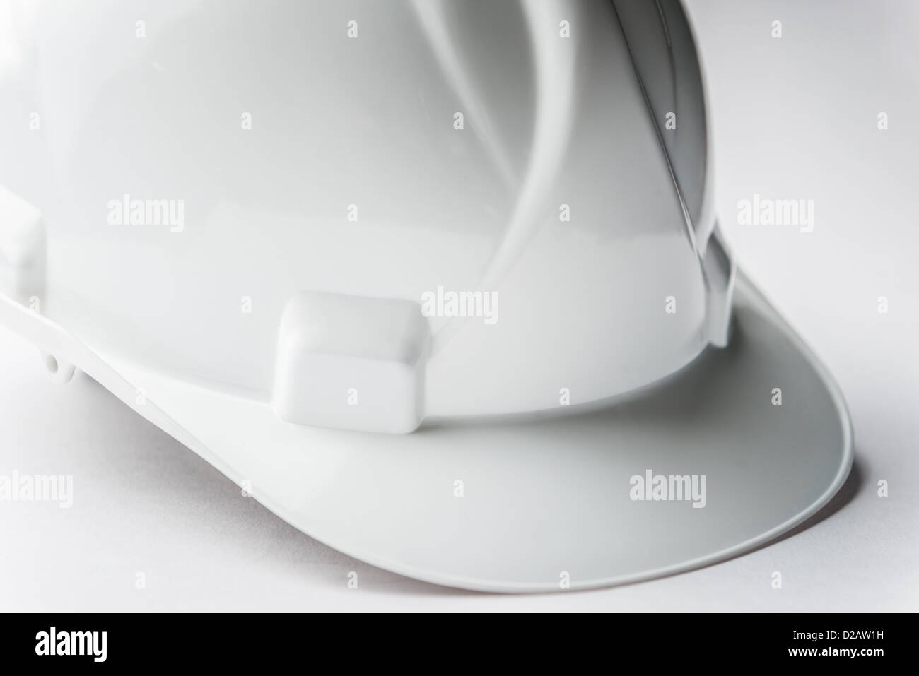 White safety hard hat photographed on a white background Stock Photo ...