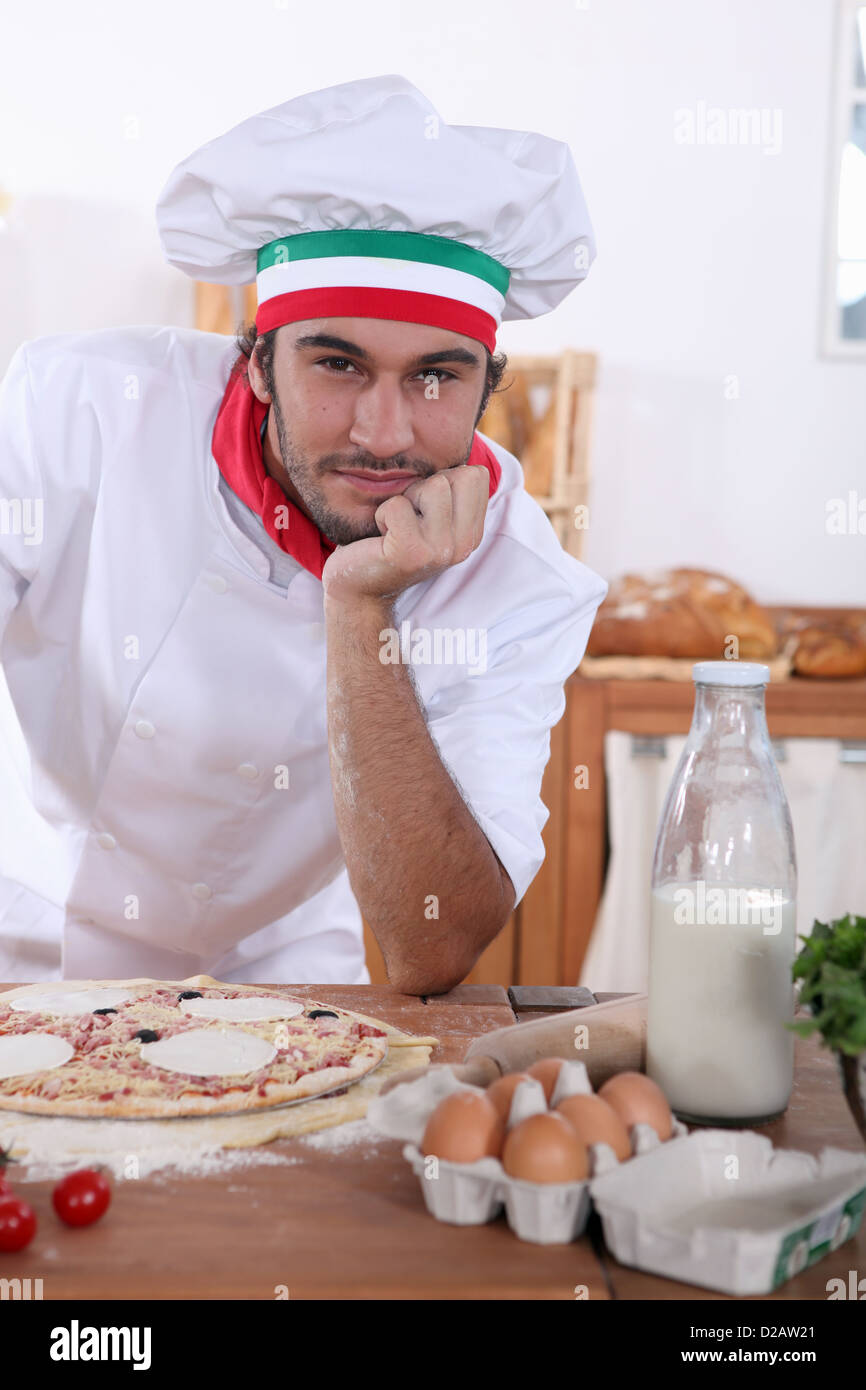 Male chef wearing coat hi-res stock photography and images - Alamy