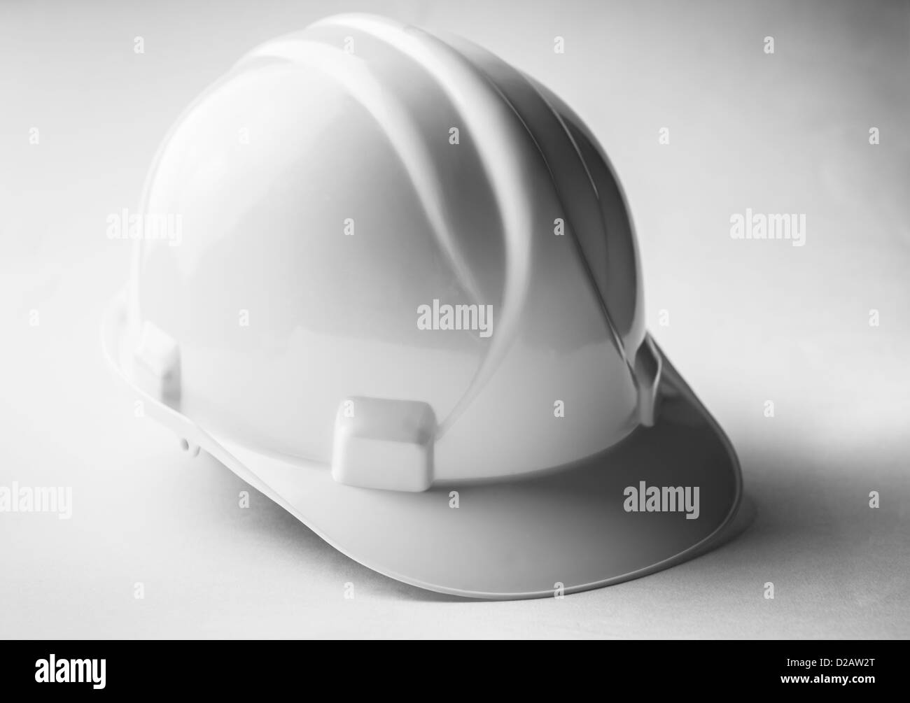 White safety hard hat photographed on a white background Stock Photo ...