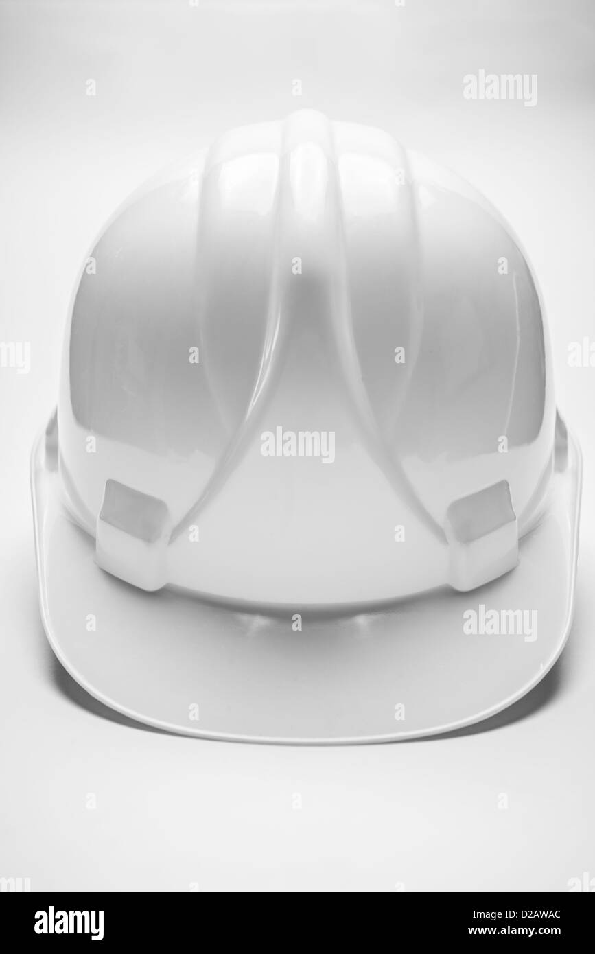 White safety hard hat photographed on a white background Stock Photo ...