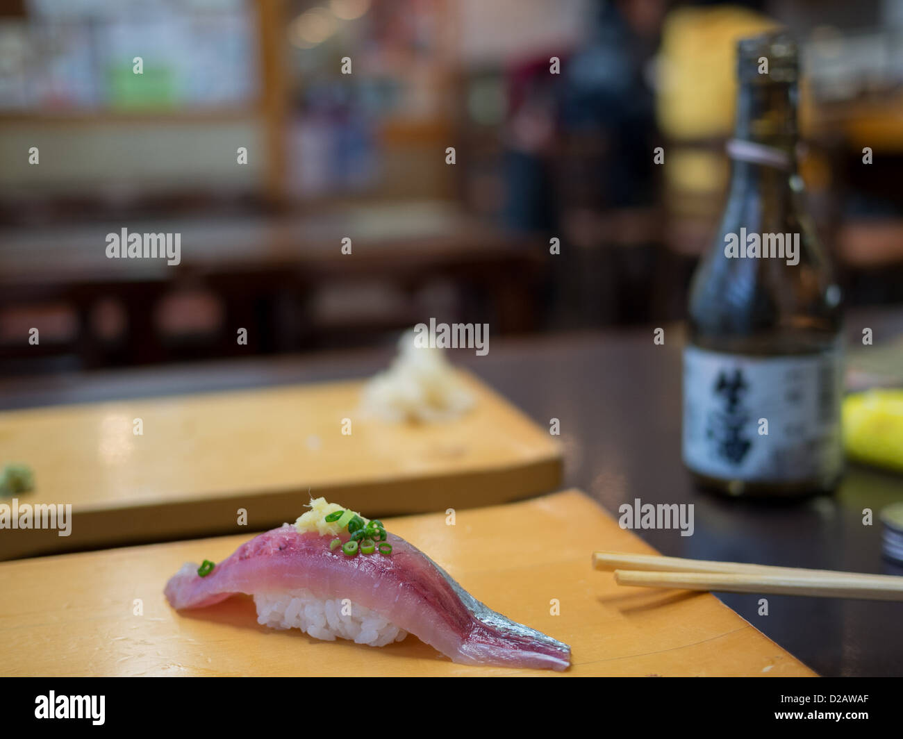 Sushi restaurant in Japan. Fresh fish, sushi Stock Photo - Alamy