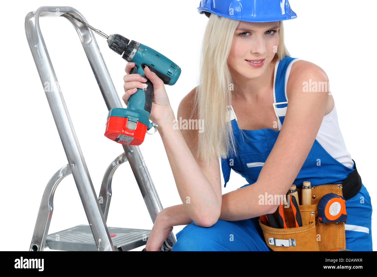 bimbo with drill Stock Photo - Alamy