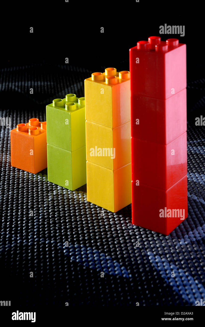 red, yellow,green, orange graph chart. Conceptual graphic indicator for ...