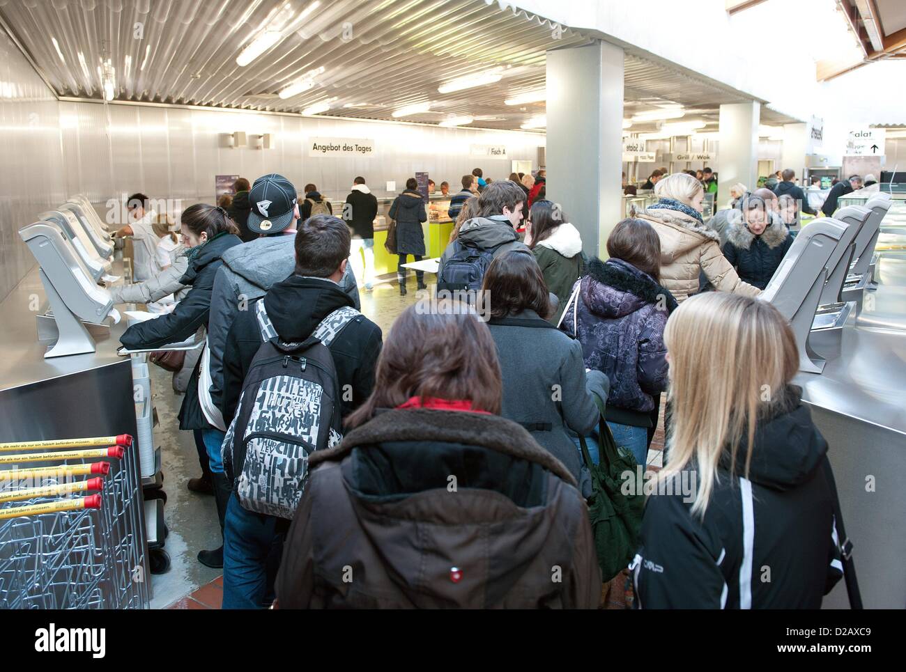 Students queue hi-res stock photography and images - Alamy