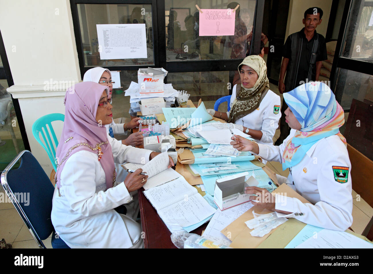 Pariaman, Indonesia, nurses at the General Hospital Pariaman Stock ...