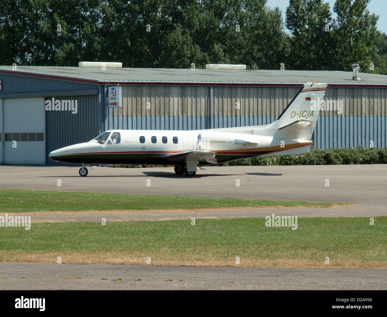 D-ICIA is a Cessna CE550 Citation II, a light business jet known for ...