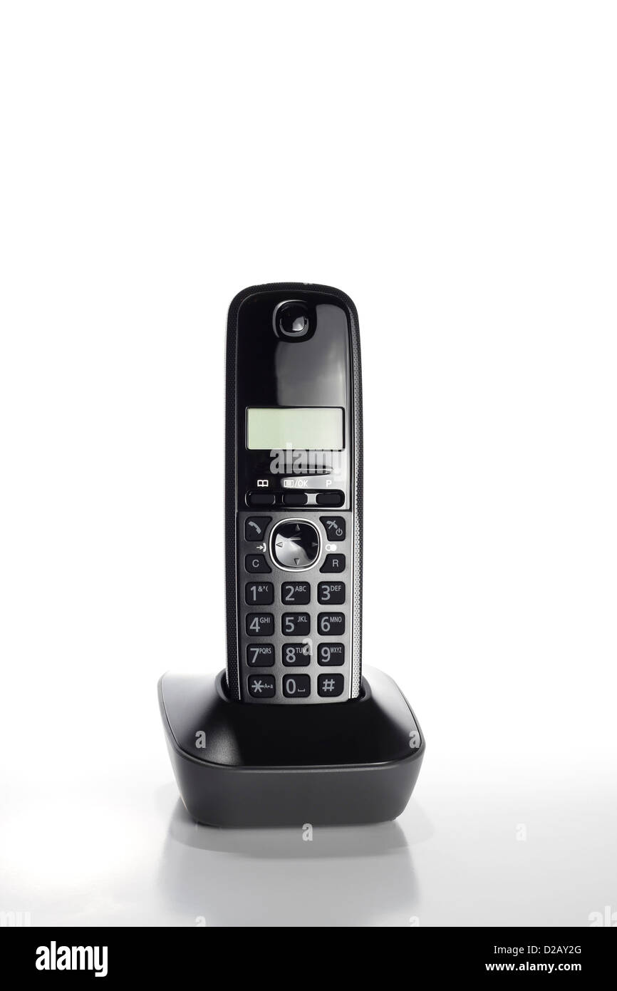 Telephone on White Stock Photo - Alamy