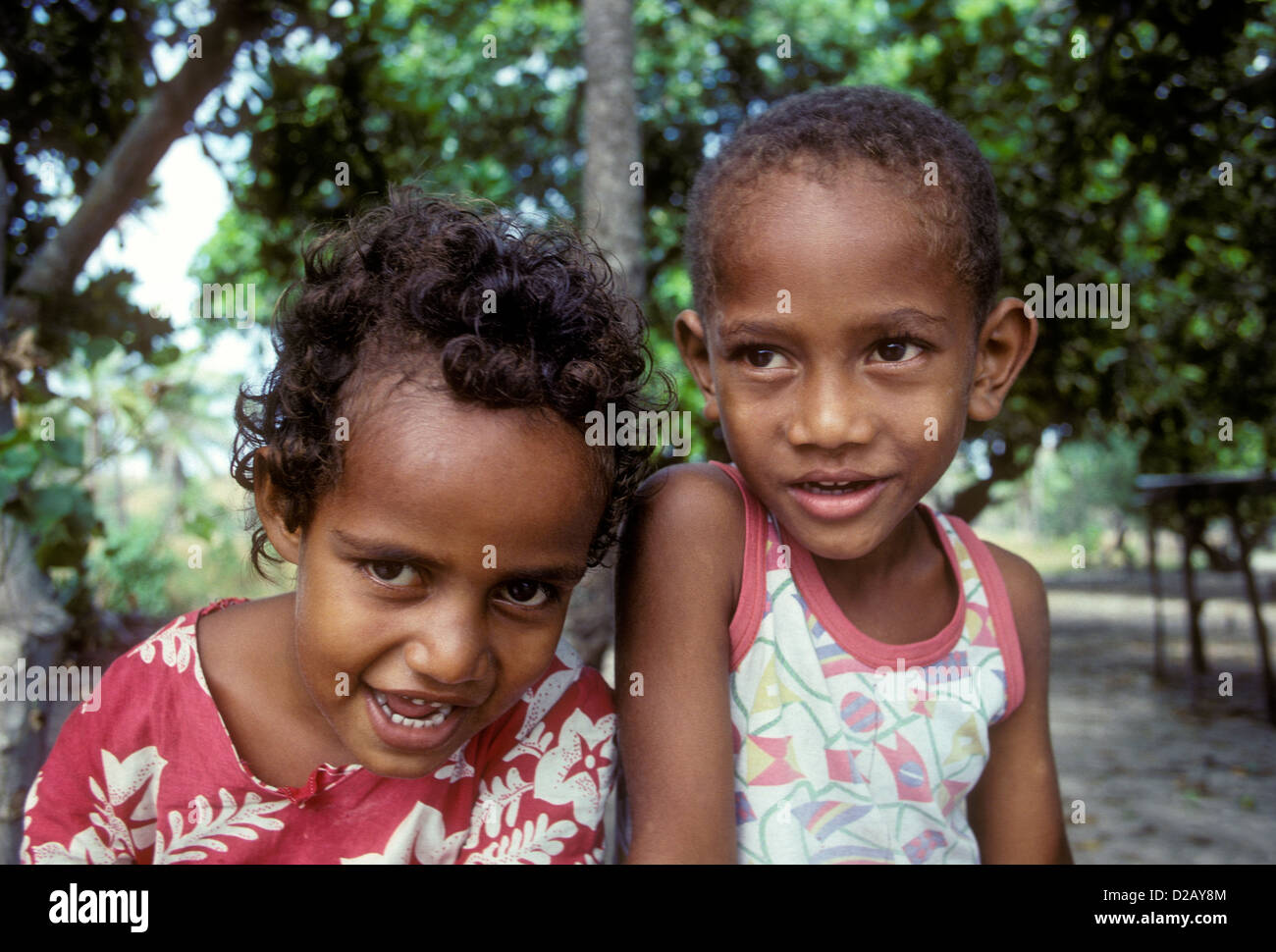 Fijinas, Fijian, girl, boy, children, brother and sister, Yasawa Island ...