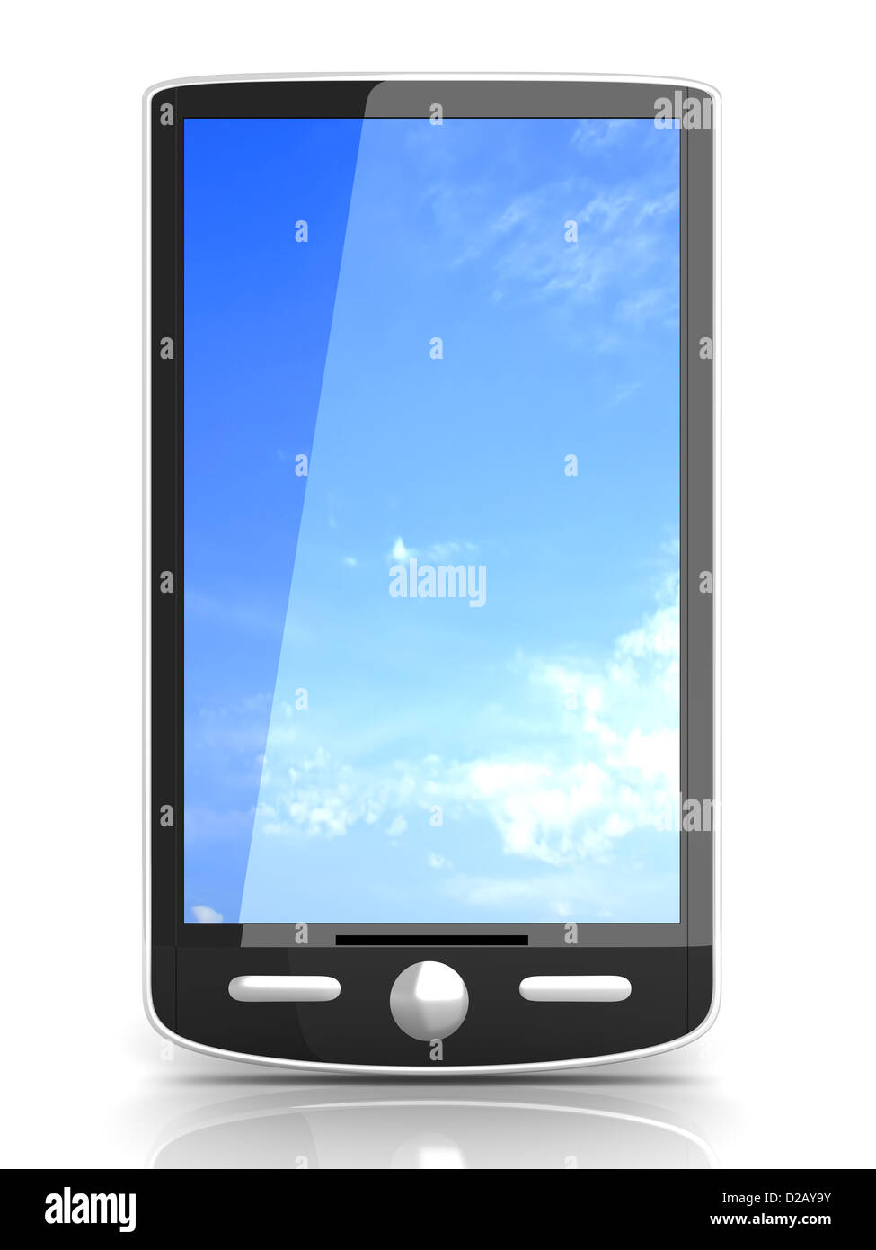 A generic Smartphone. 3D rendered illustration isolated on white Stock ...
